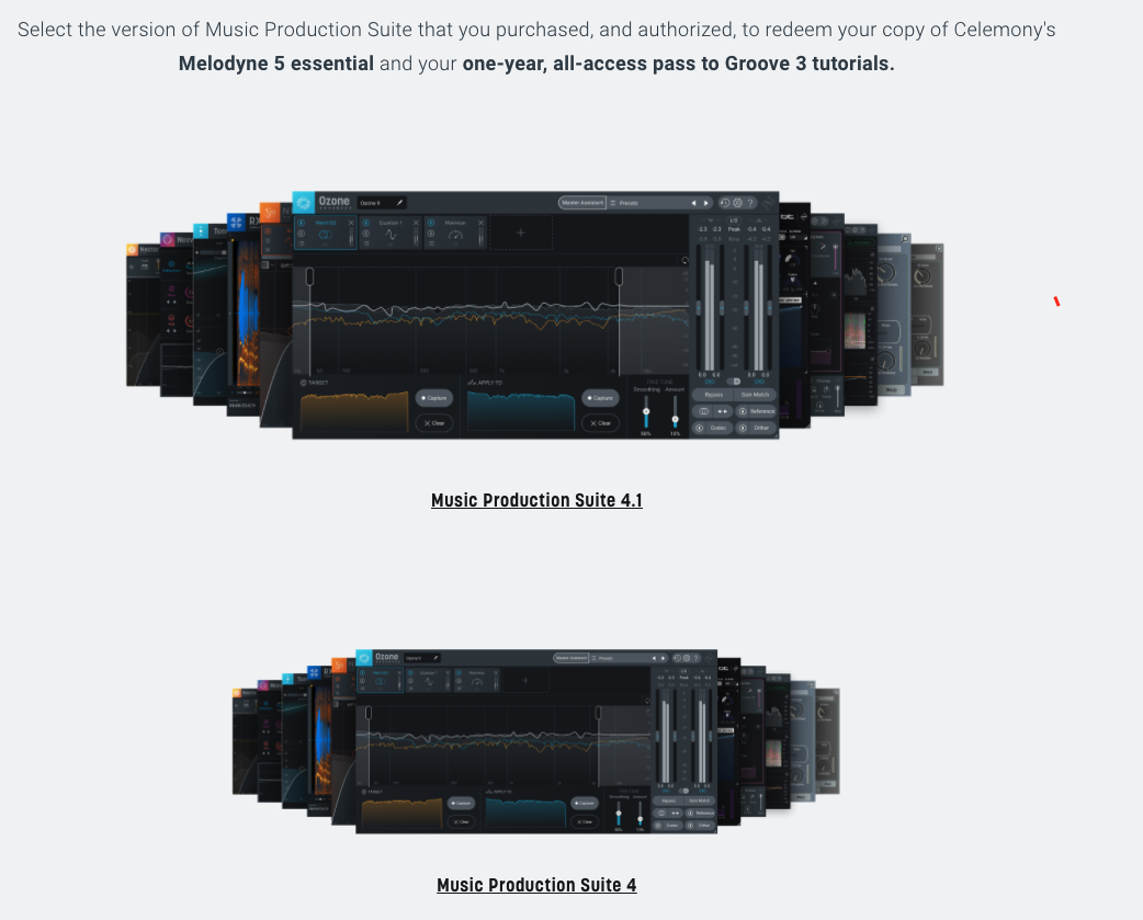 iZotope製品： Melodyne essentialの入手方法